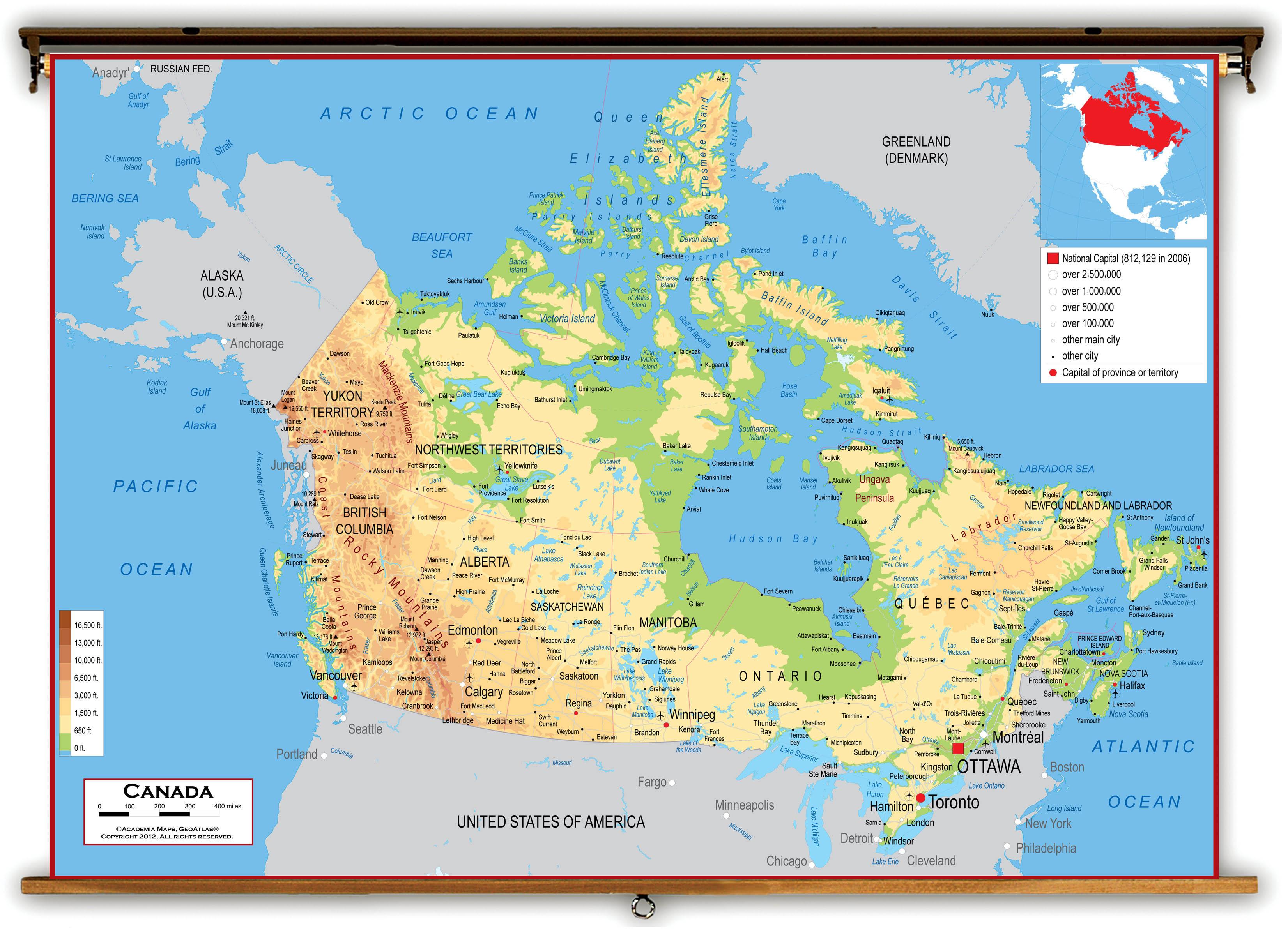 Canada Beaches Map